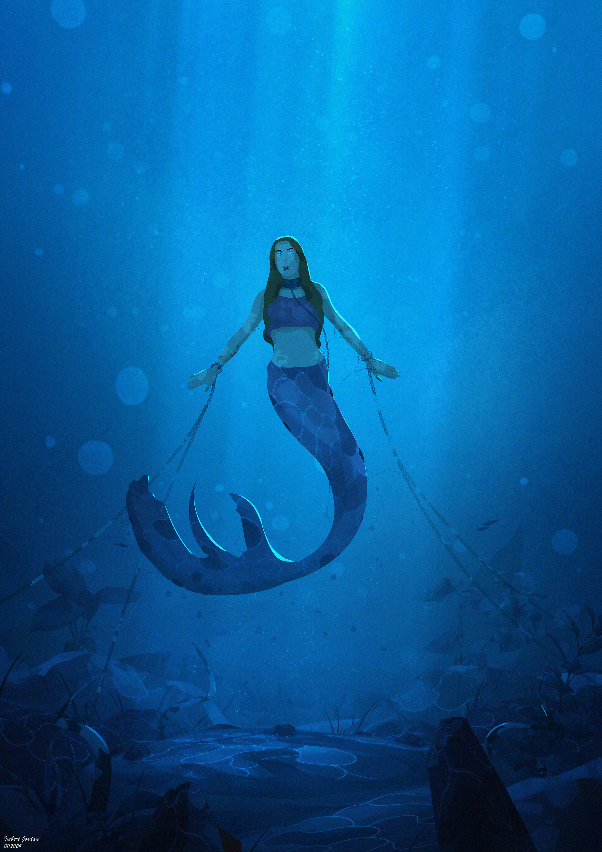 ArtStation - Imprisoned mermaid