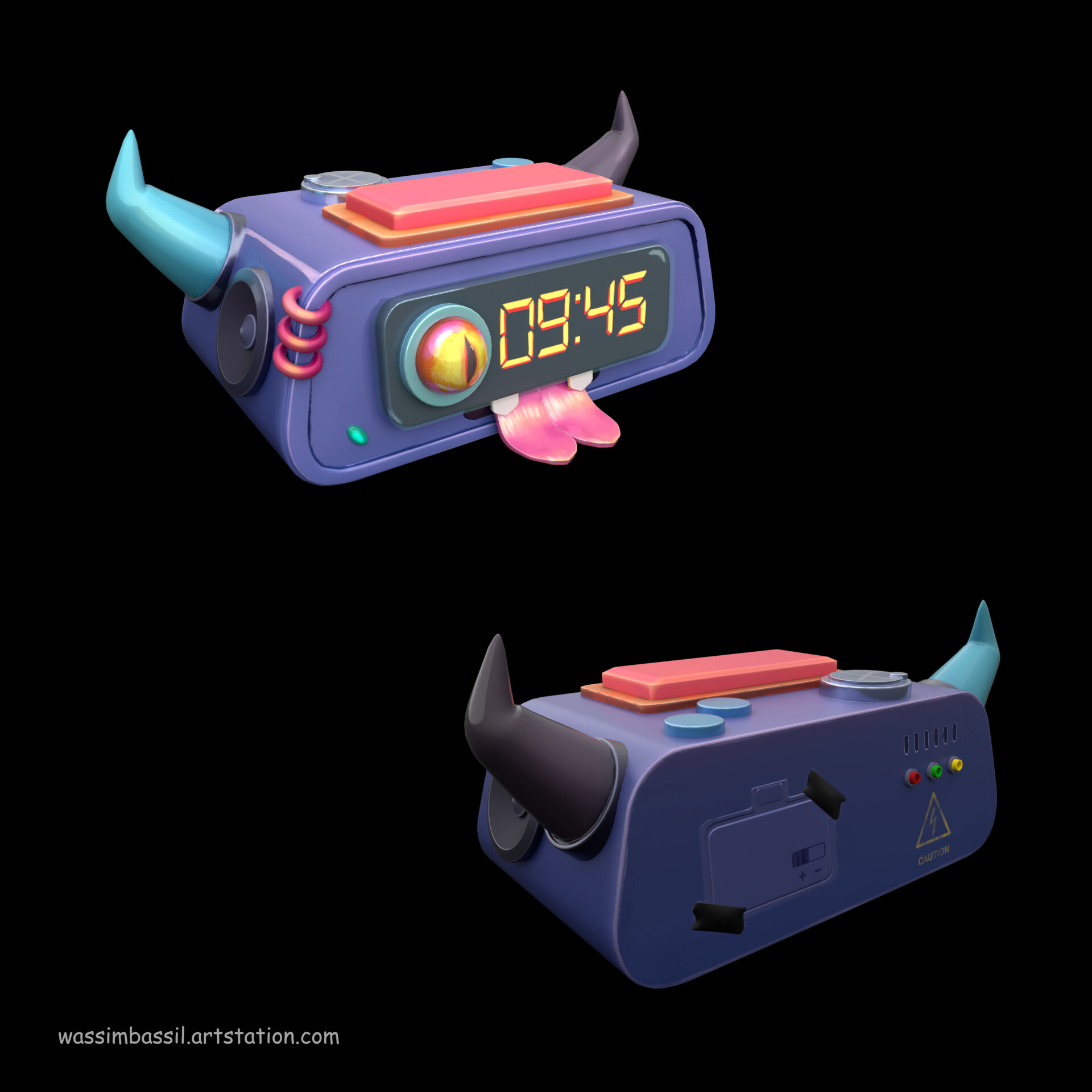 ArtStation - Stylized Monster Radio Alarm