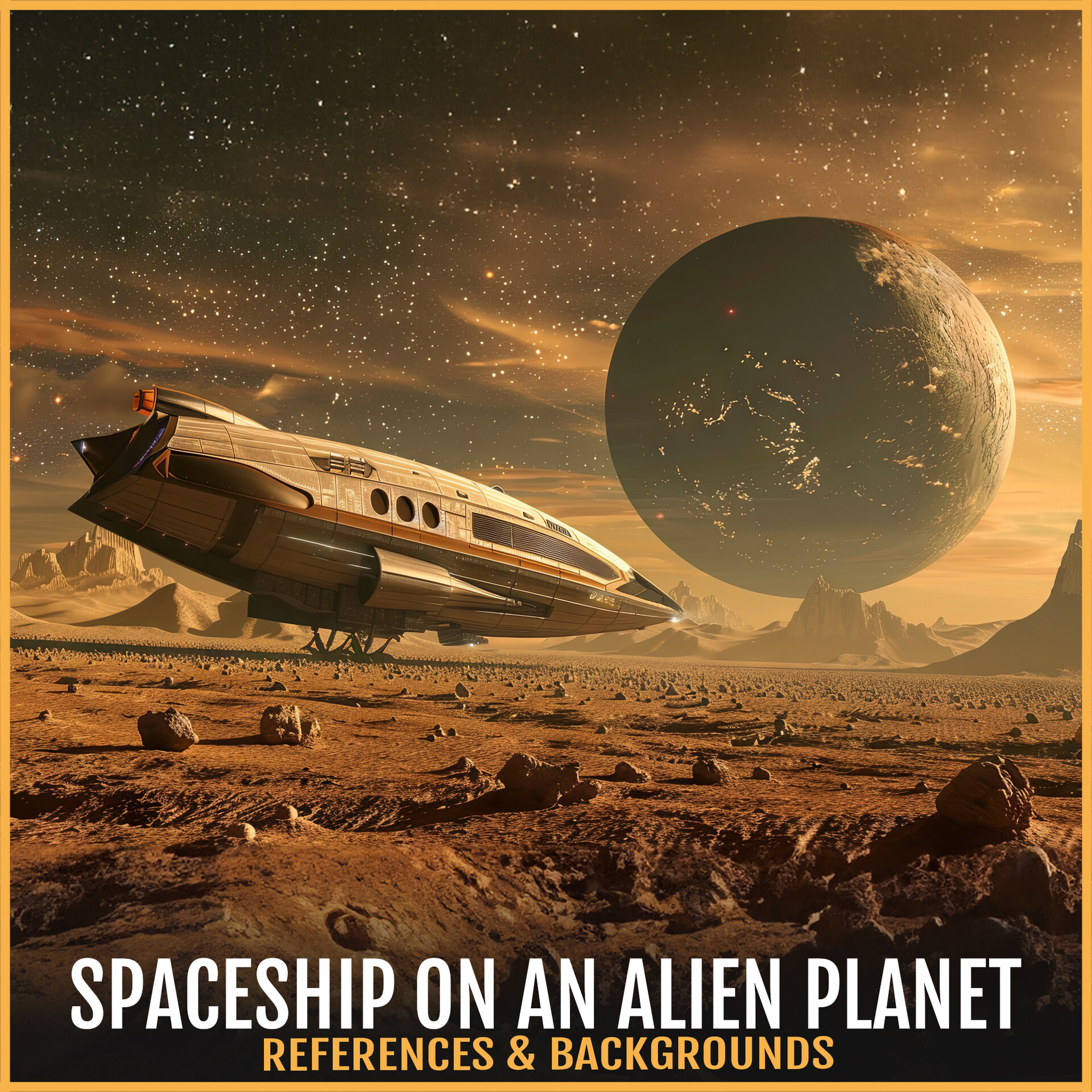 ArtStation - 505 spaceship on an alien planet