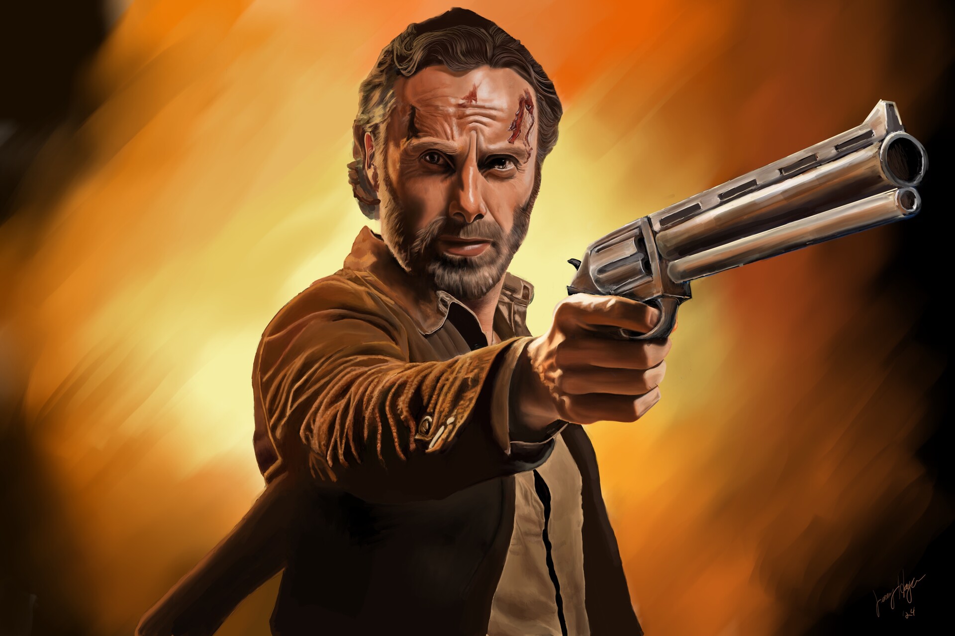 ArtStation - Rick Grimes from The Walking Dead