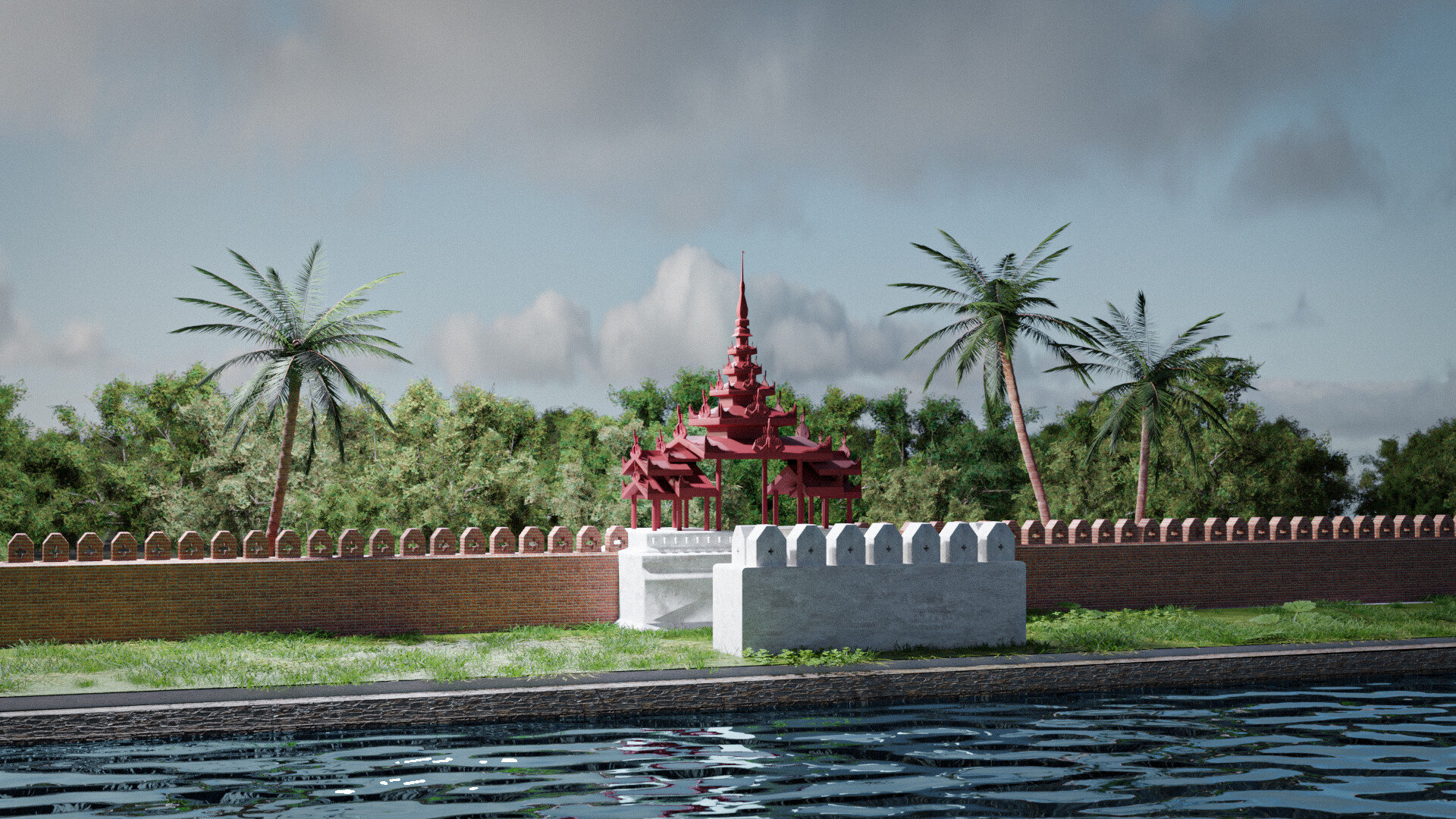 ArtStation - Mandalay Palace 3D Blender