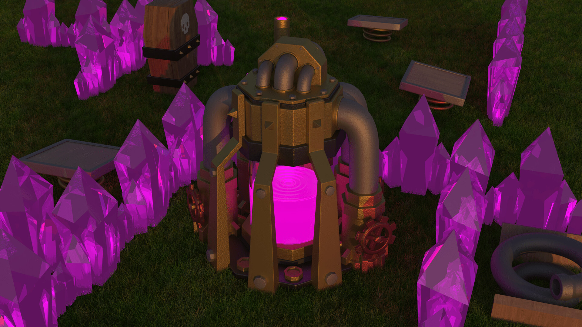 ArtStation - elixer collector from clash of clans and some other traps ...