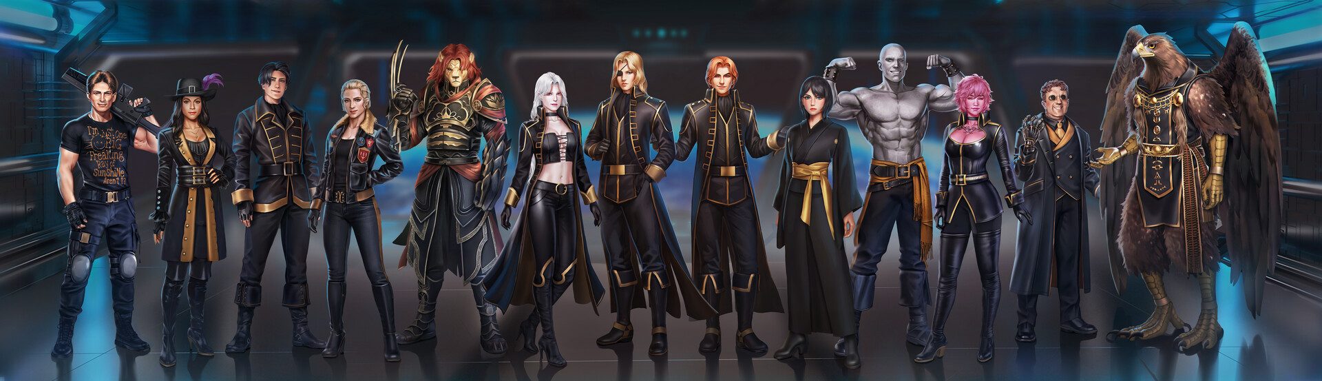 ArtStation - Black Sun Main Cast - Story By Daniel Crux - Art by Audia P