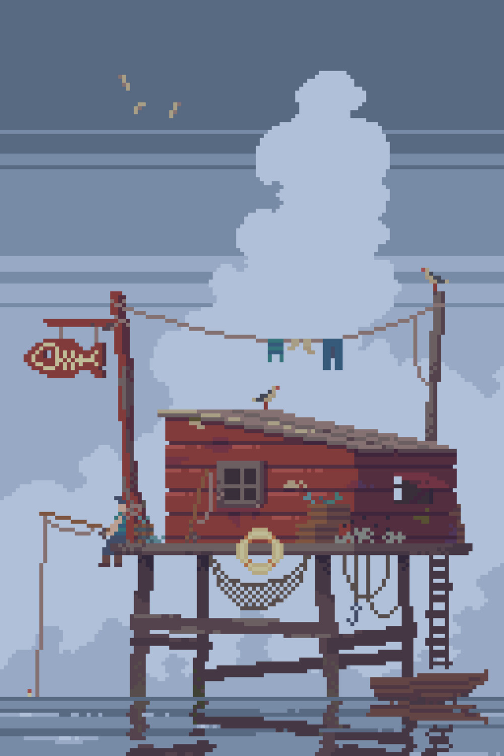 ArtStation - Fishing shack