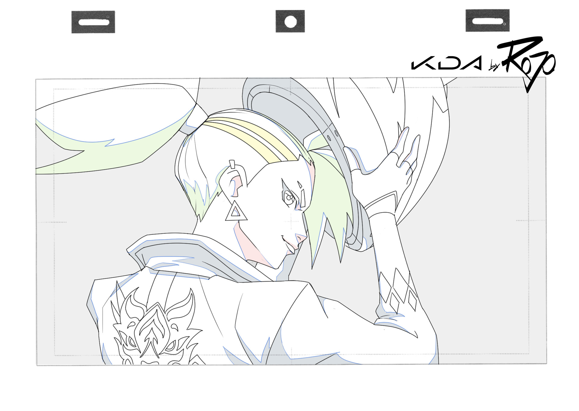 ArtStation - LoL - KDA by Rojo - Layout and rough sketches.