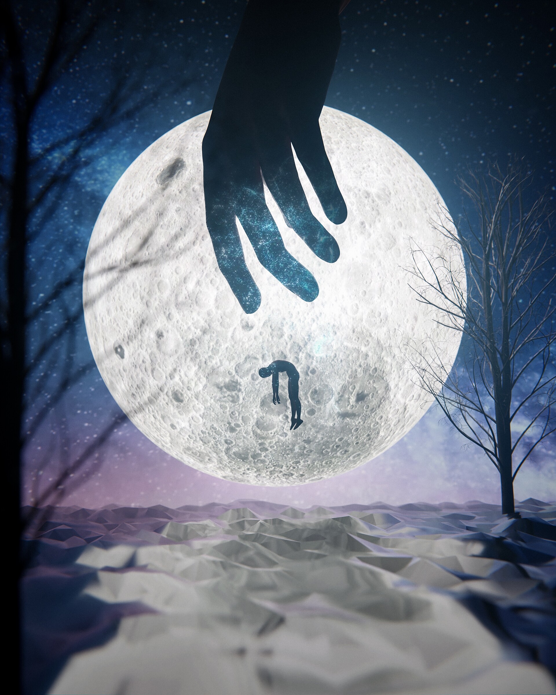 ArtStation - Healing hands of God |Blender 3d artwork