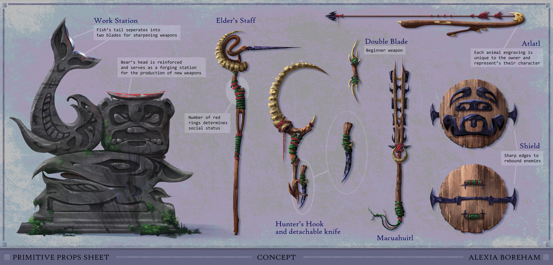 ArtStation - Primitive Weapons Concept