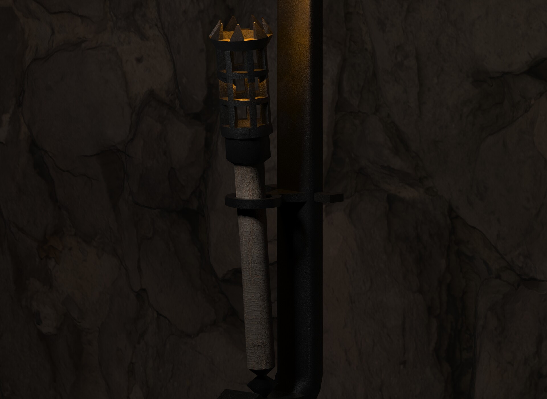 Imogen Hollands - Realistic Medieval Torch Asset 4K rendered (Free ...