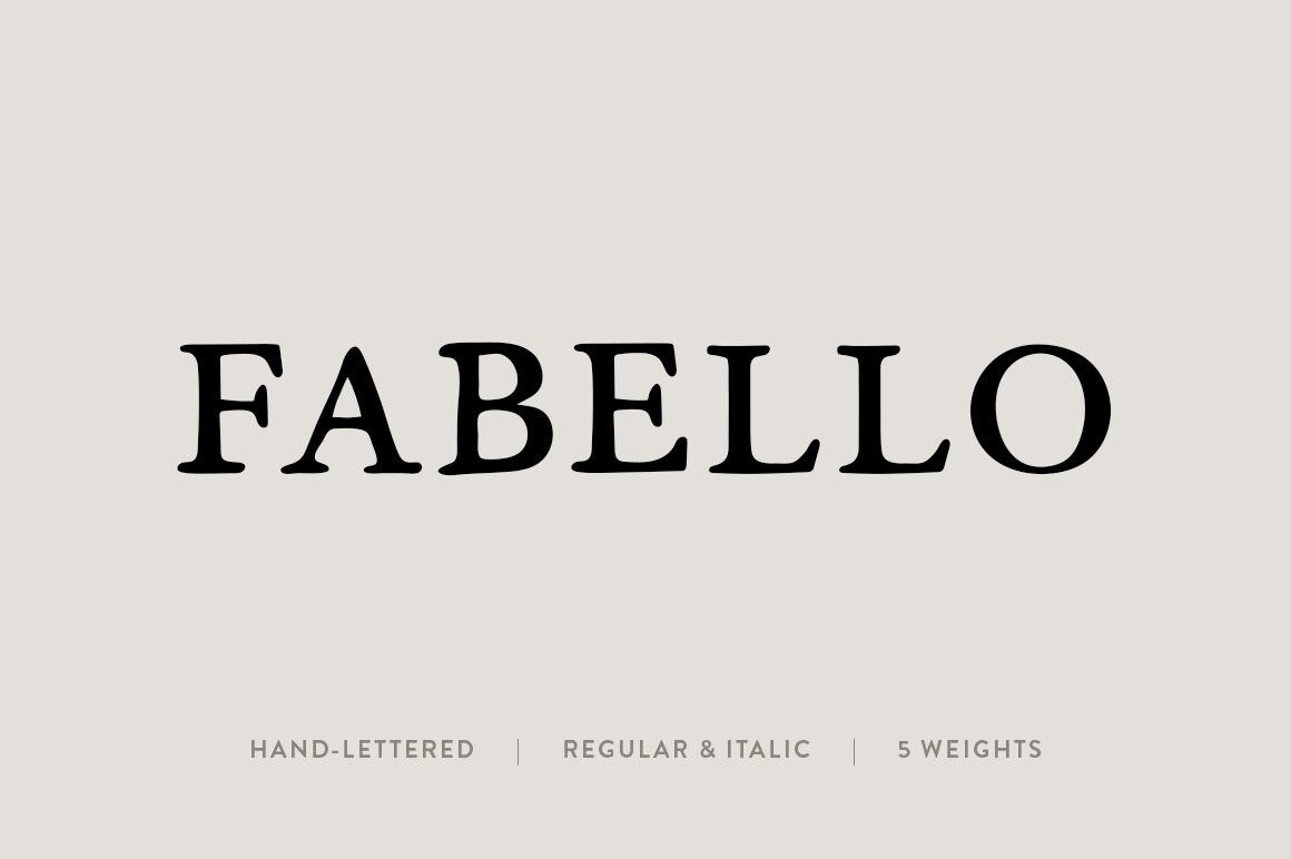 ArtStation - Fabello Family / hand lettered font