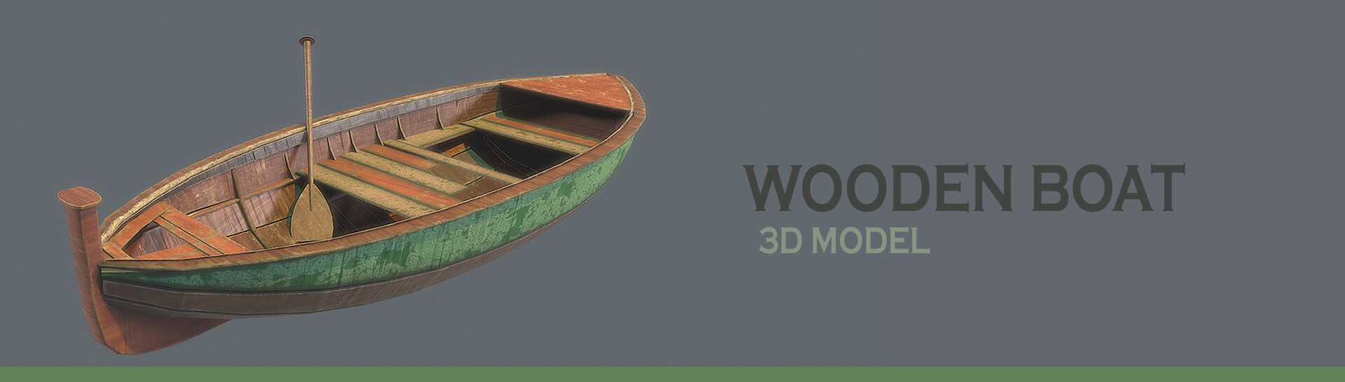 ArtStation - WOODEN ROWING BOAT