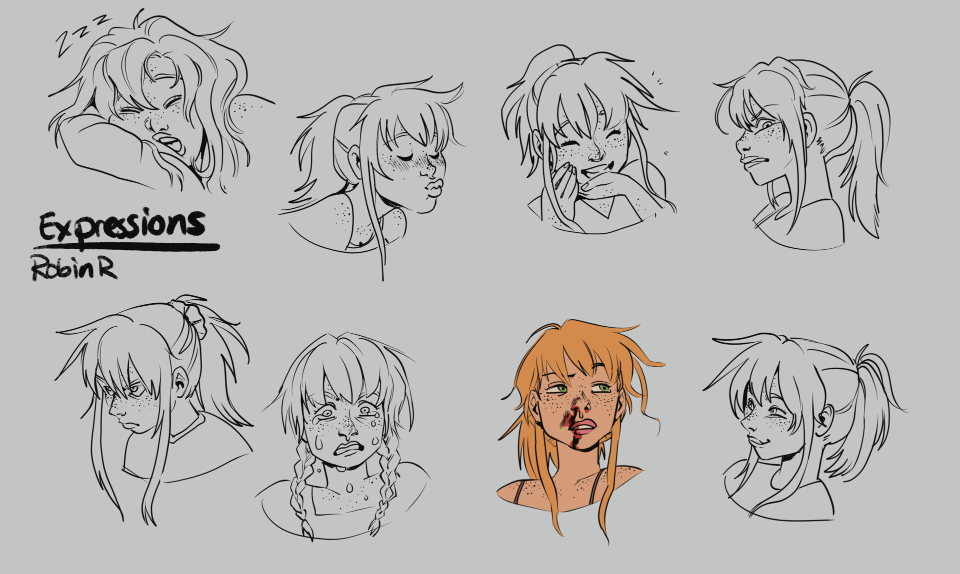 ArtStation - Main Character- Expressions and Poses