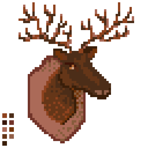 ArtStation - Deer head pixel