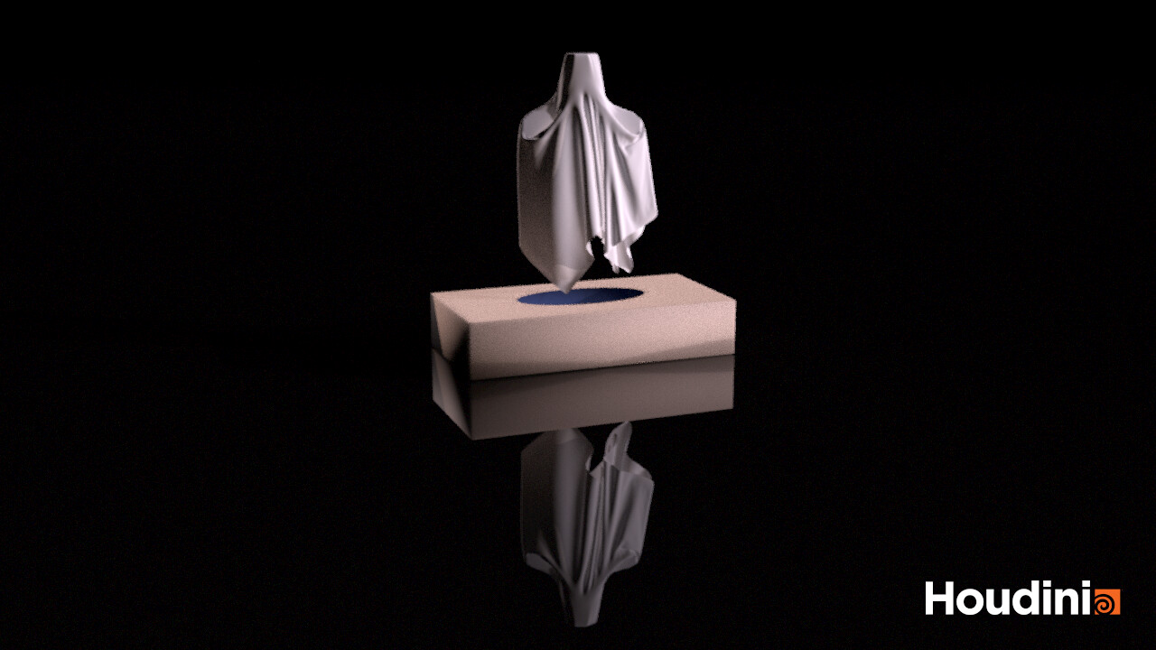 ArtStation - Vellum cloth simulation - Ghost - Houdini