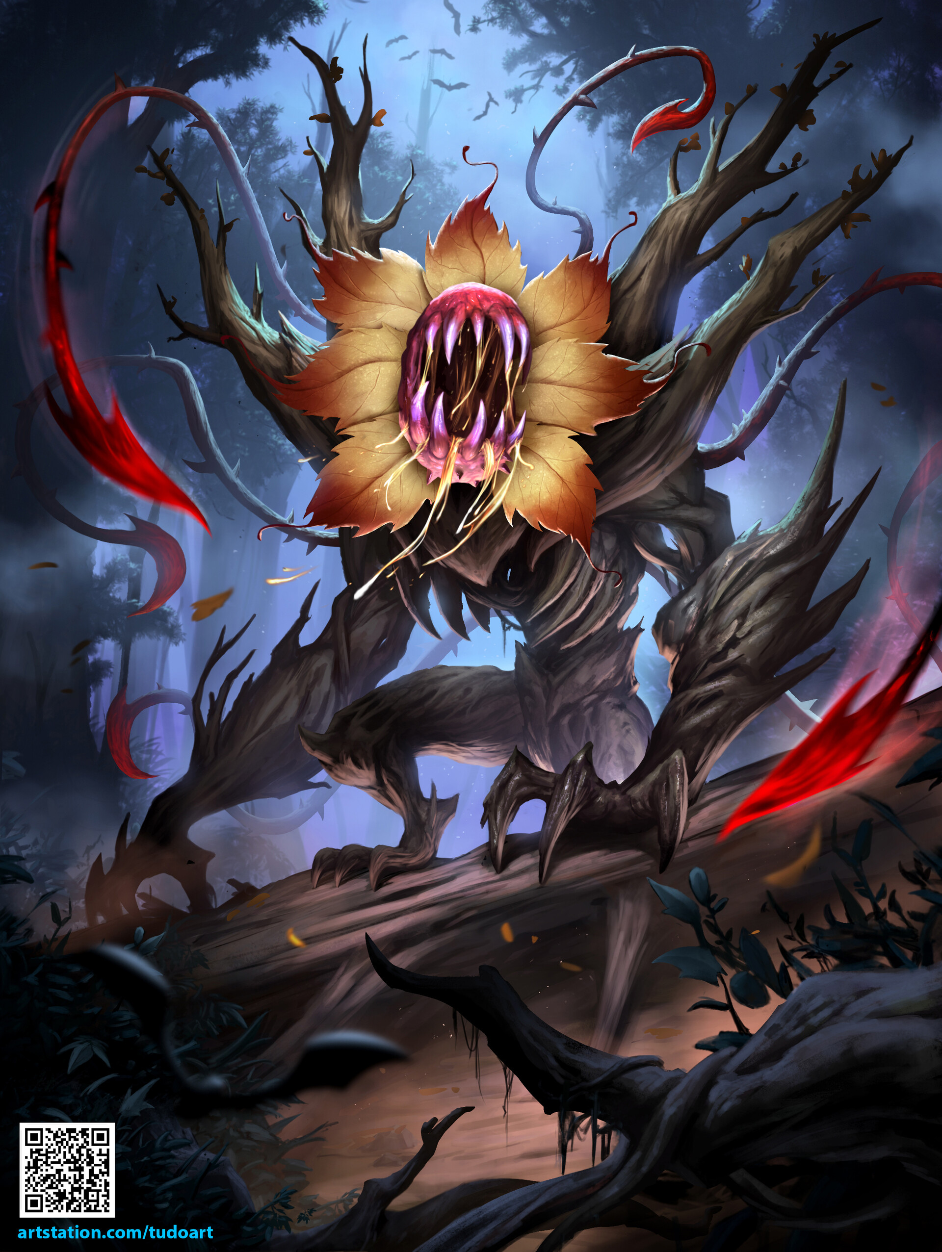 ArtStation - Card Game - The Plant Monster