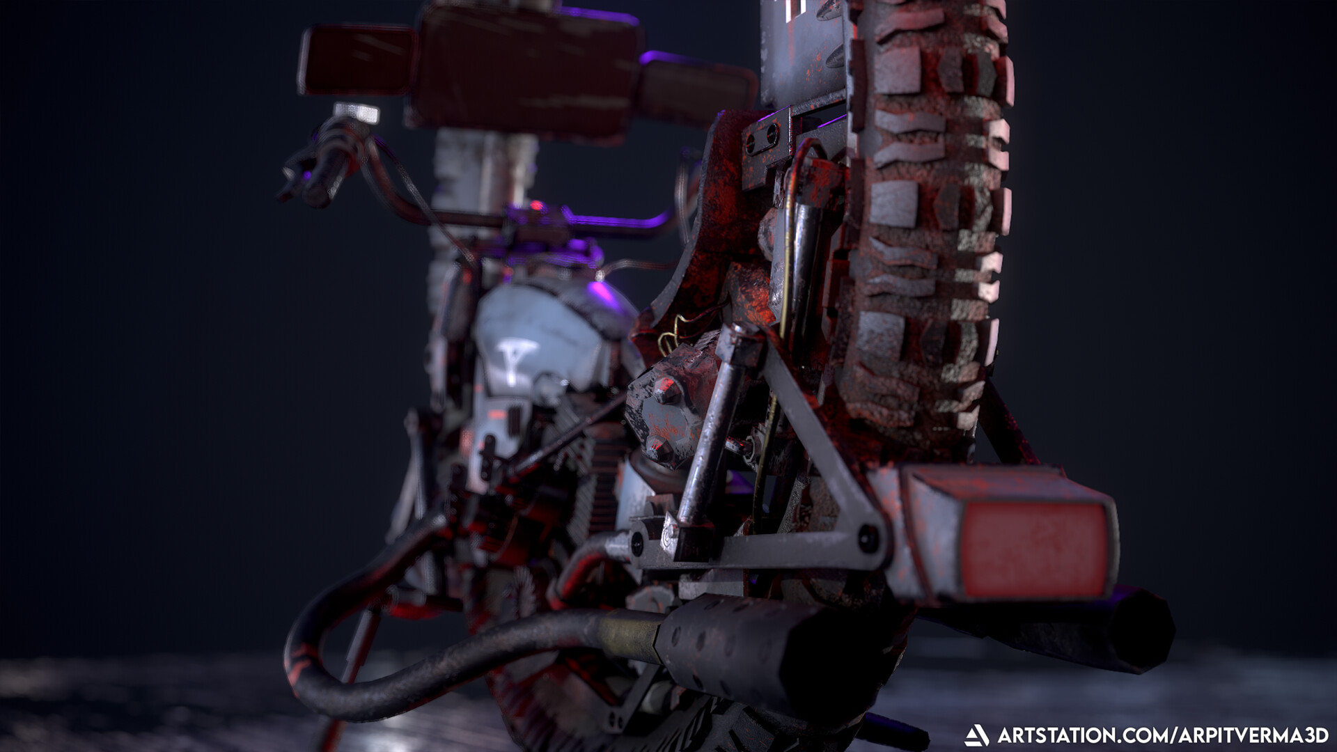 Arpit Verma - Sci-Fi Monowheel 3D Model Inspired by Wolfenstein 2