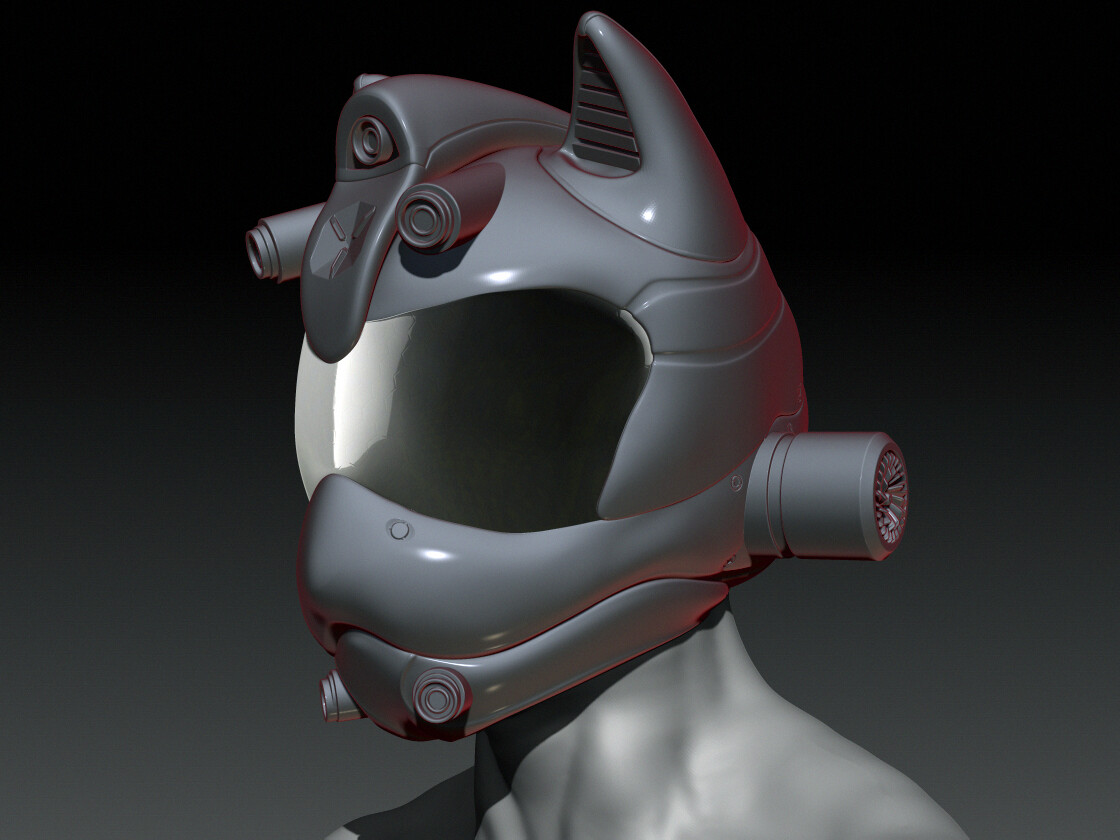ArtStation - Cyberpunk helmet