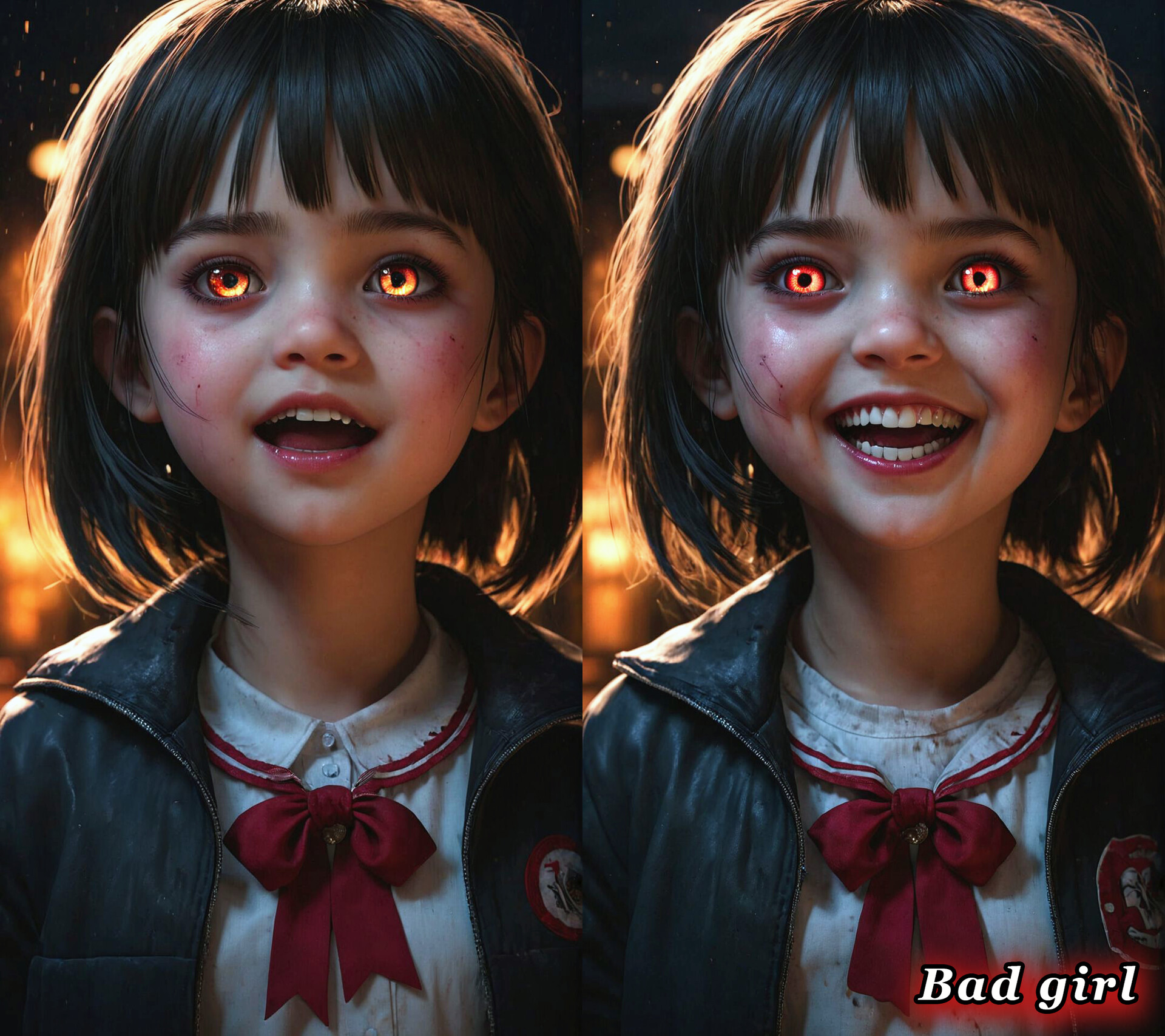 ArtStation - Bad girl 01 / anime horror style