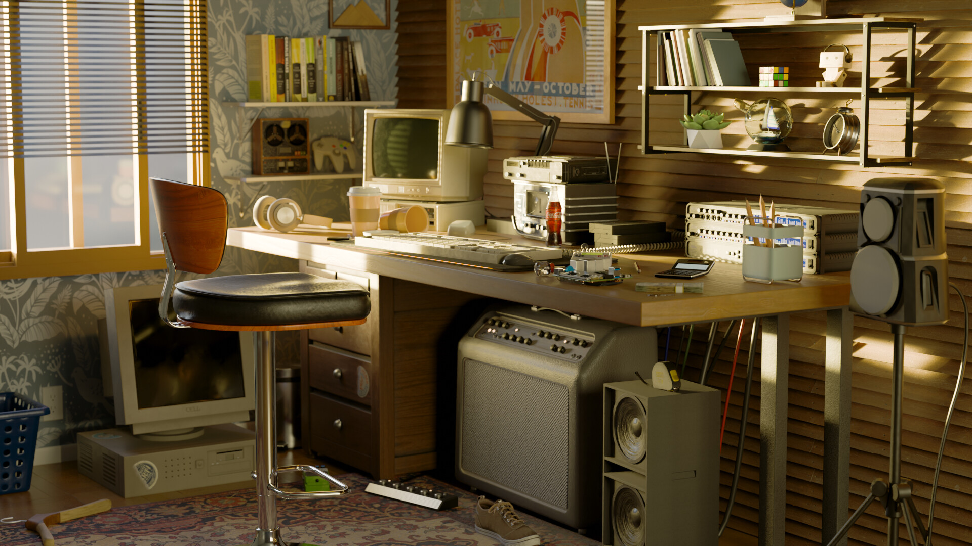 ArtStation - Retro Bedroom