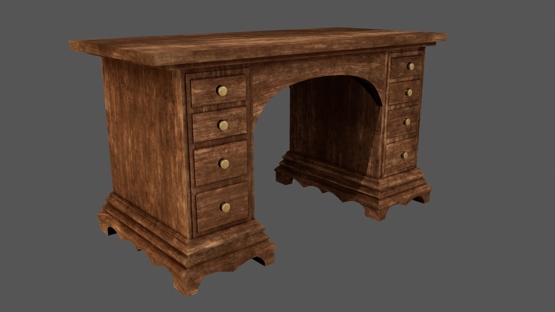 ArtStation - Antique Writing Table 3D Model