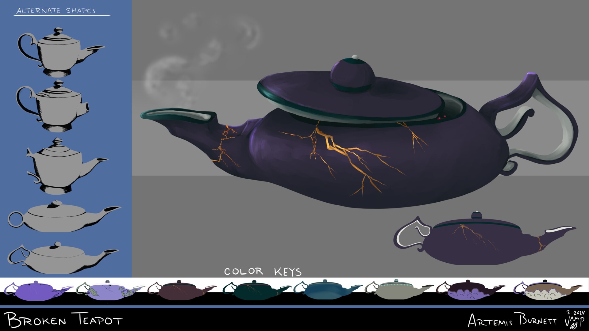 ArtStation - Kintsugi/Broken Teapot Concept.