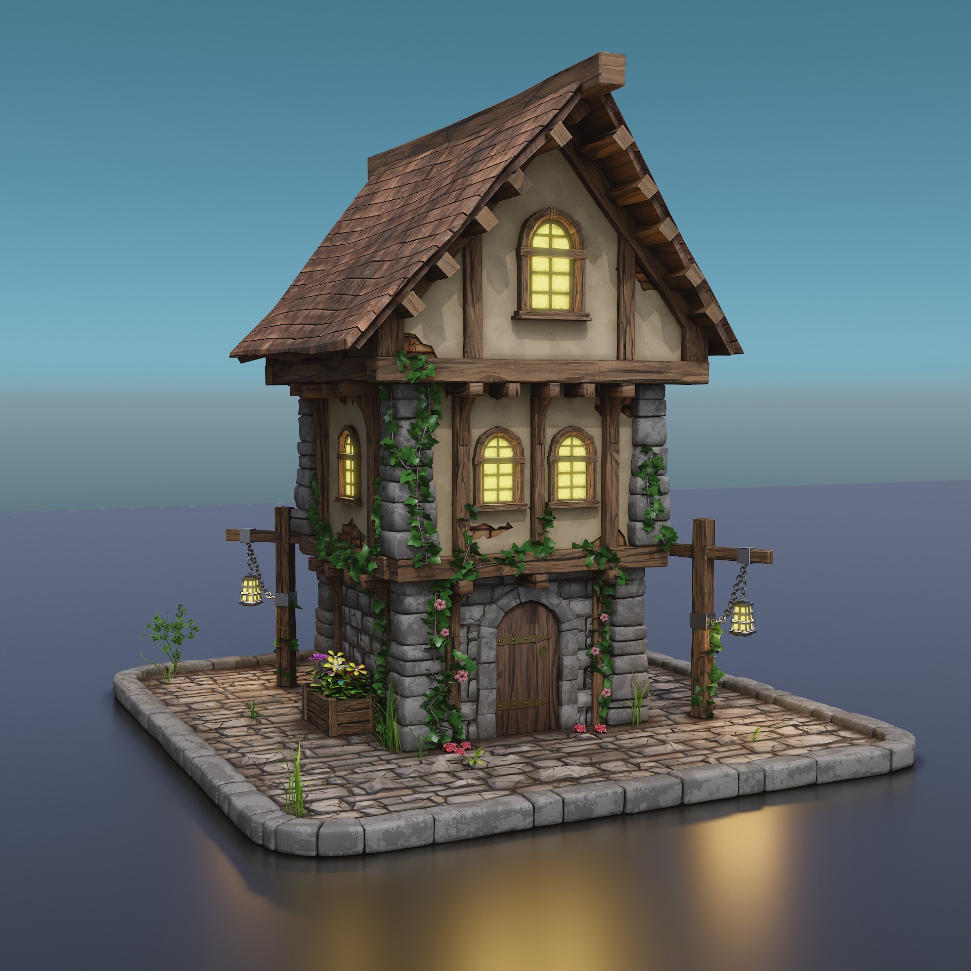 ArtStation - Stylized Medieval House
