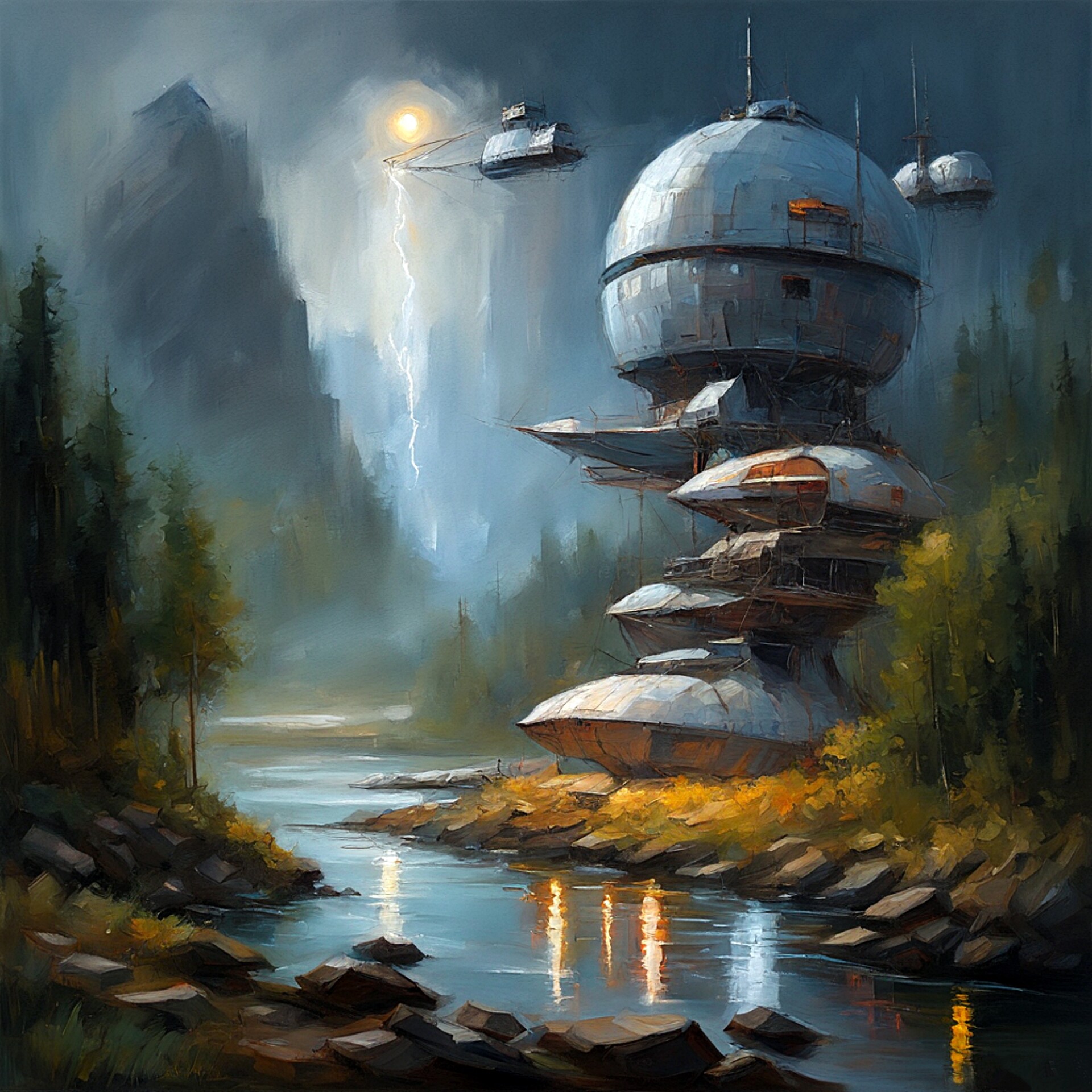 ArtStation - Abandoned alien station in the anomalous Zone