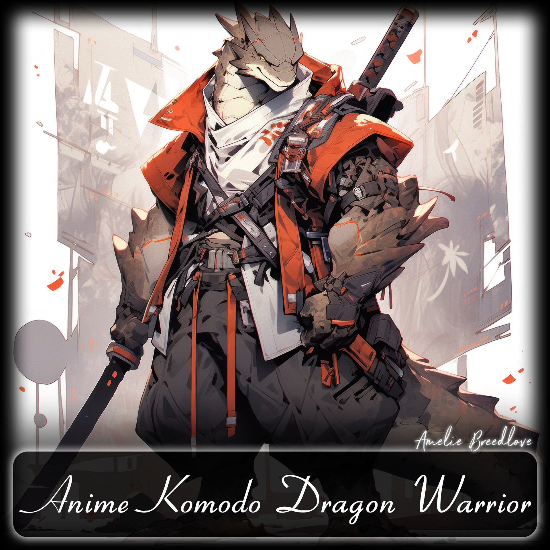 ArtStation - 210 Anime Komodo Dragon Warrior (Full Body) Reference Pack ...