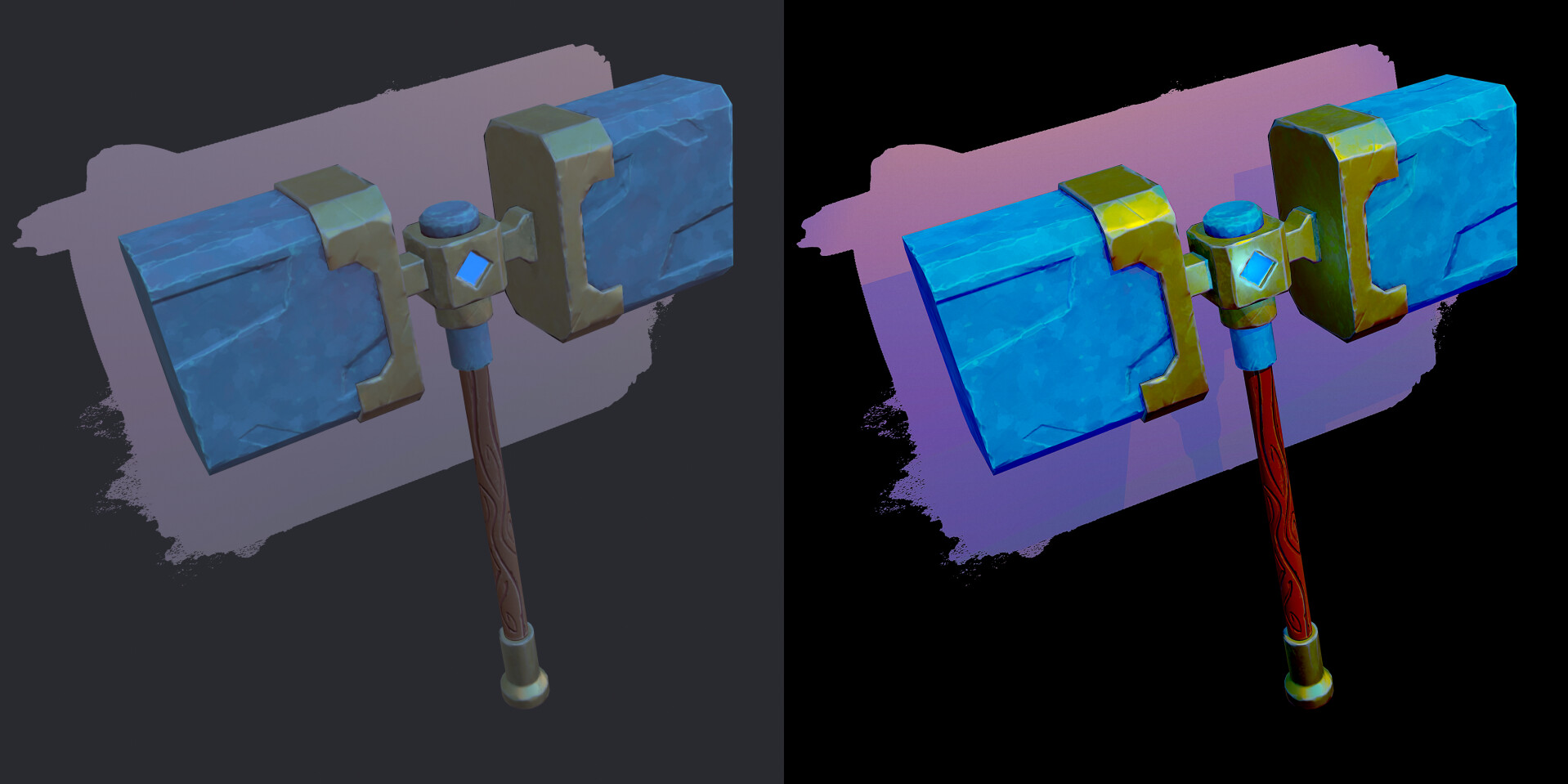 LLENN - Stylized Hammer (Blender Practice)