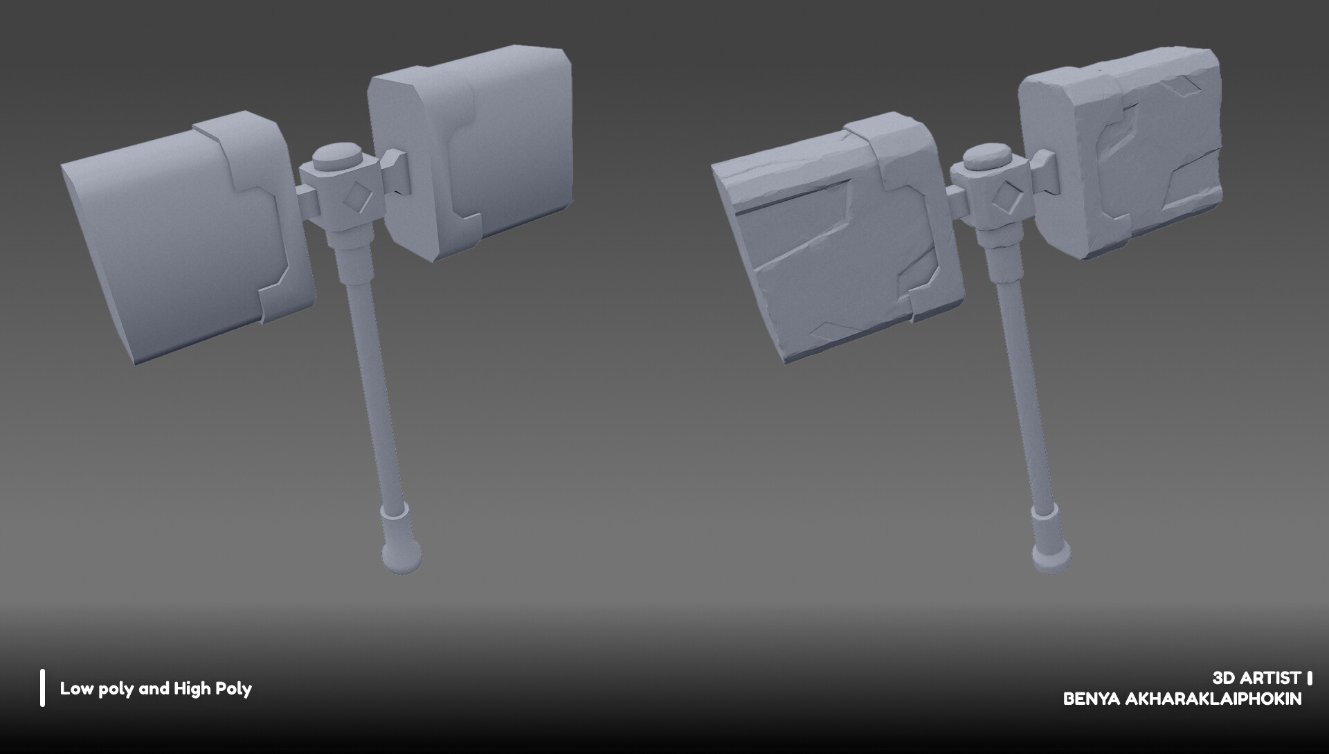 LLENN - Stylized Hammer (Blender Practice)