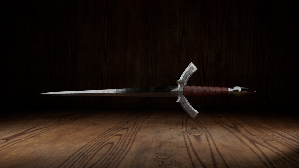 ArtStation - Low Poly Sword Model.