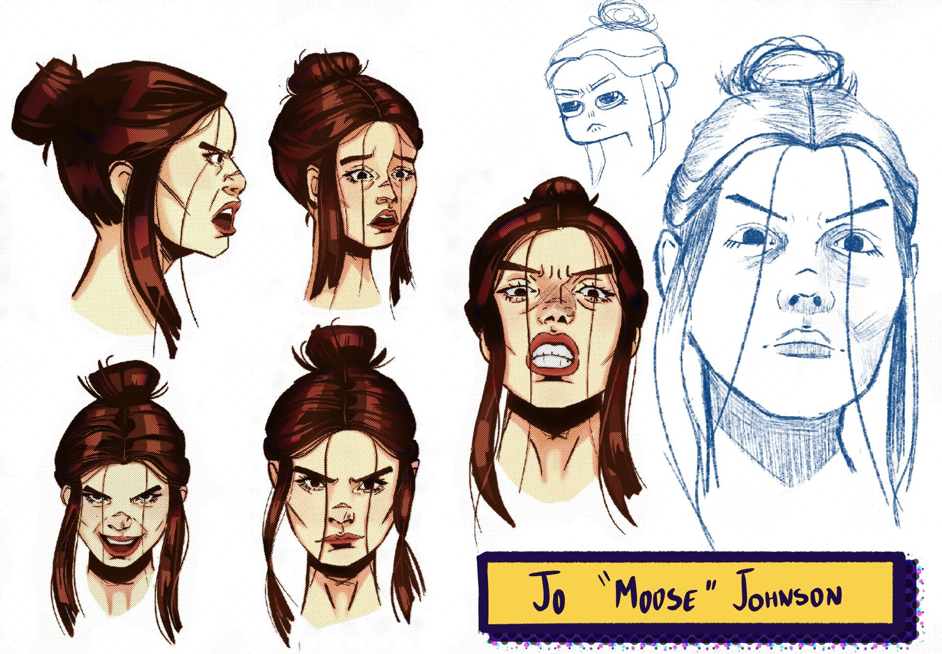 ArtStation - Jo "Moose" Johnson Research Page and Character Sheet, A4 ...