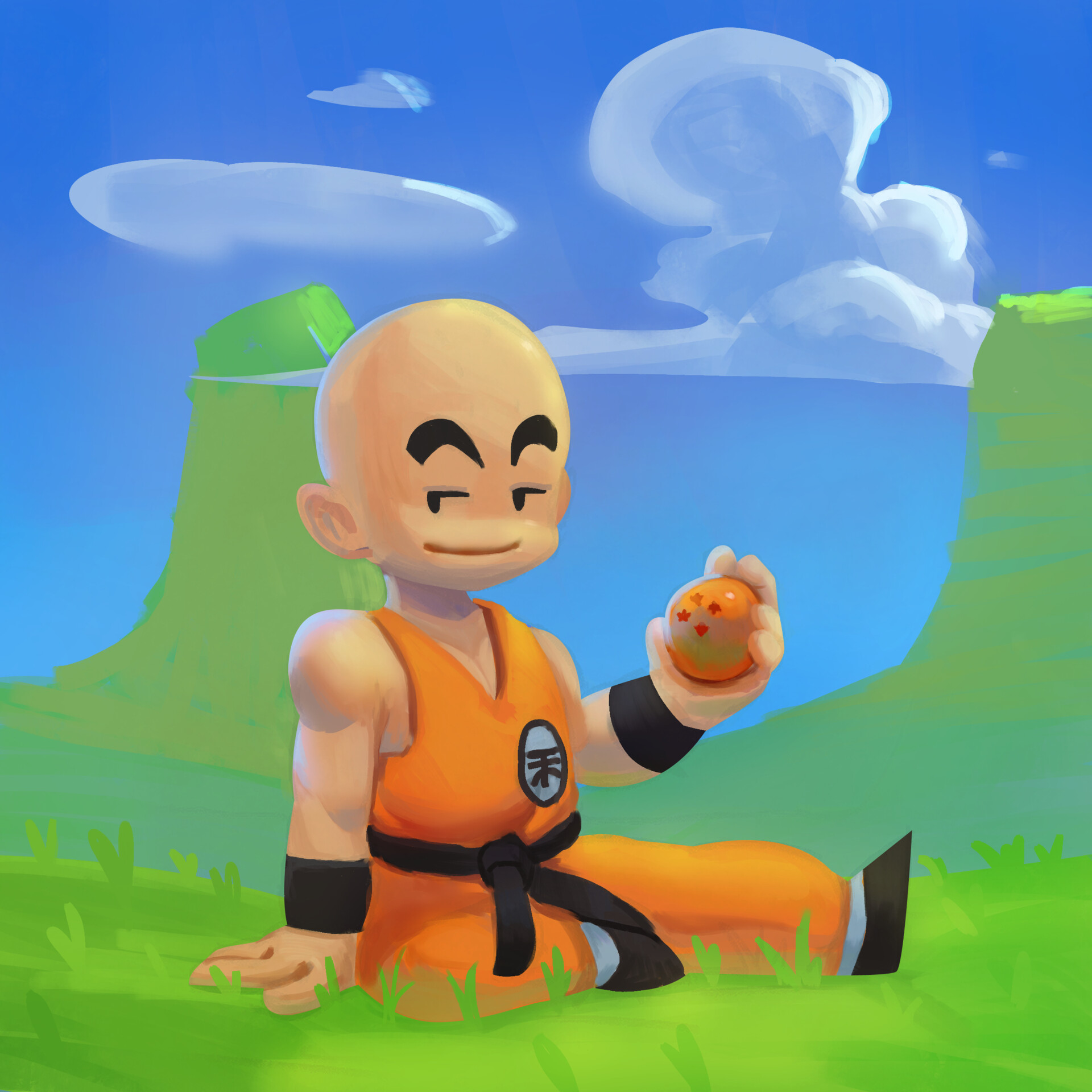 ArtStation - Krillin Fanart Illustration