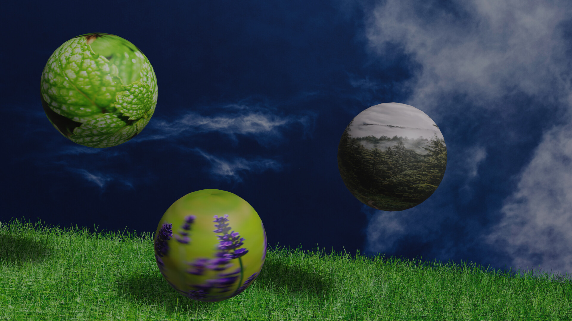 ArtStation - essential oils spheres