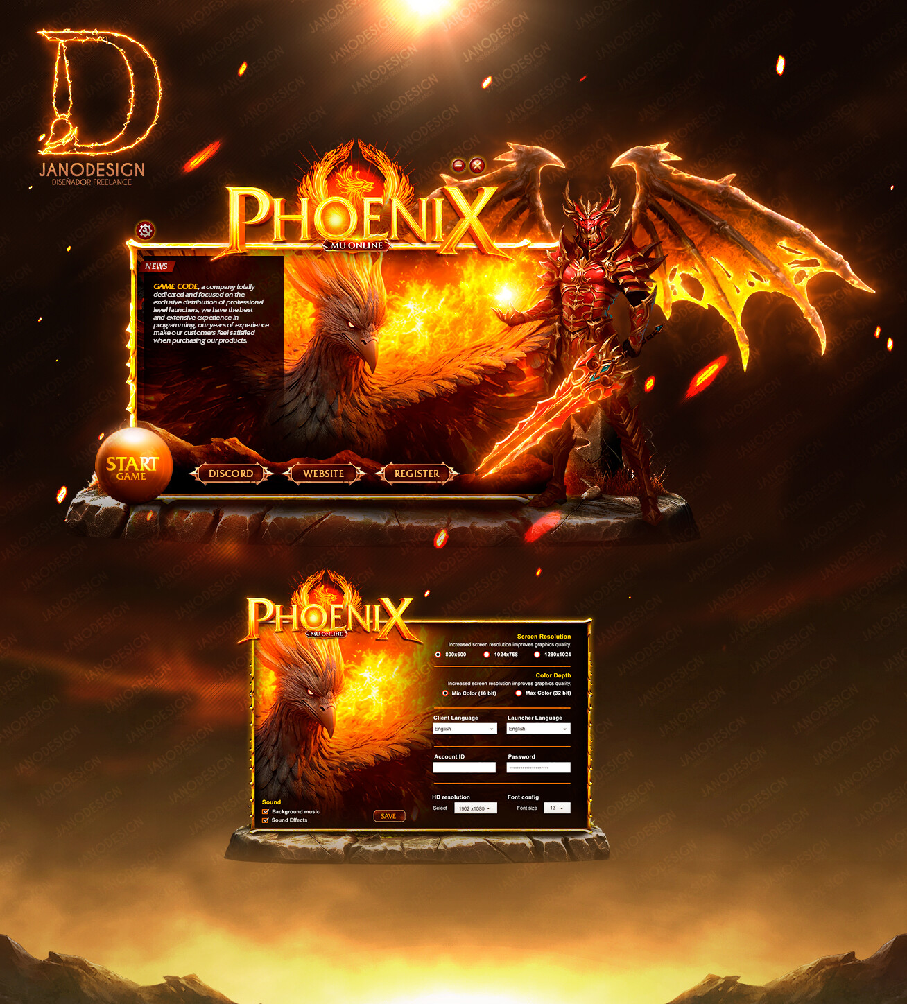 ArtStation - Launcher Design - MU ONLINE