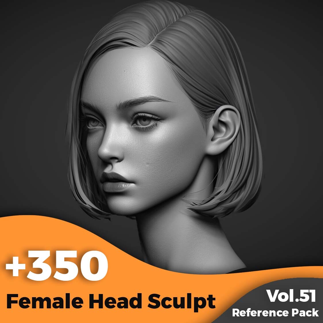 3D Head Sculpt References in 4K - Tika Art - +350 Female Head Sculpt ...