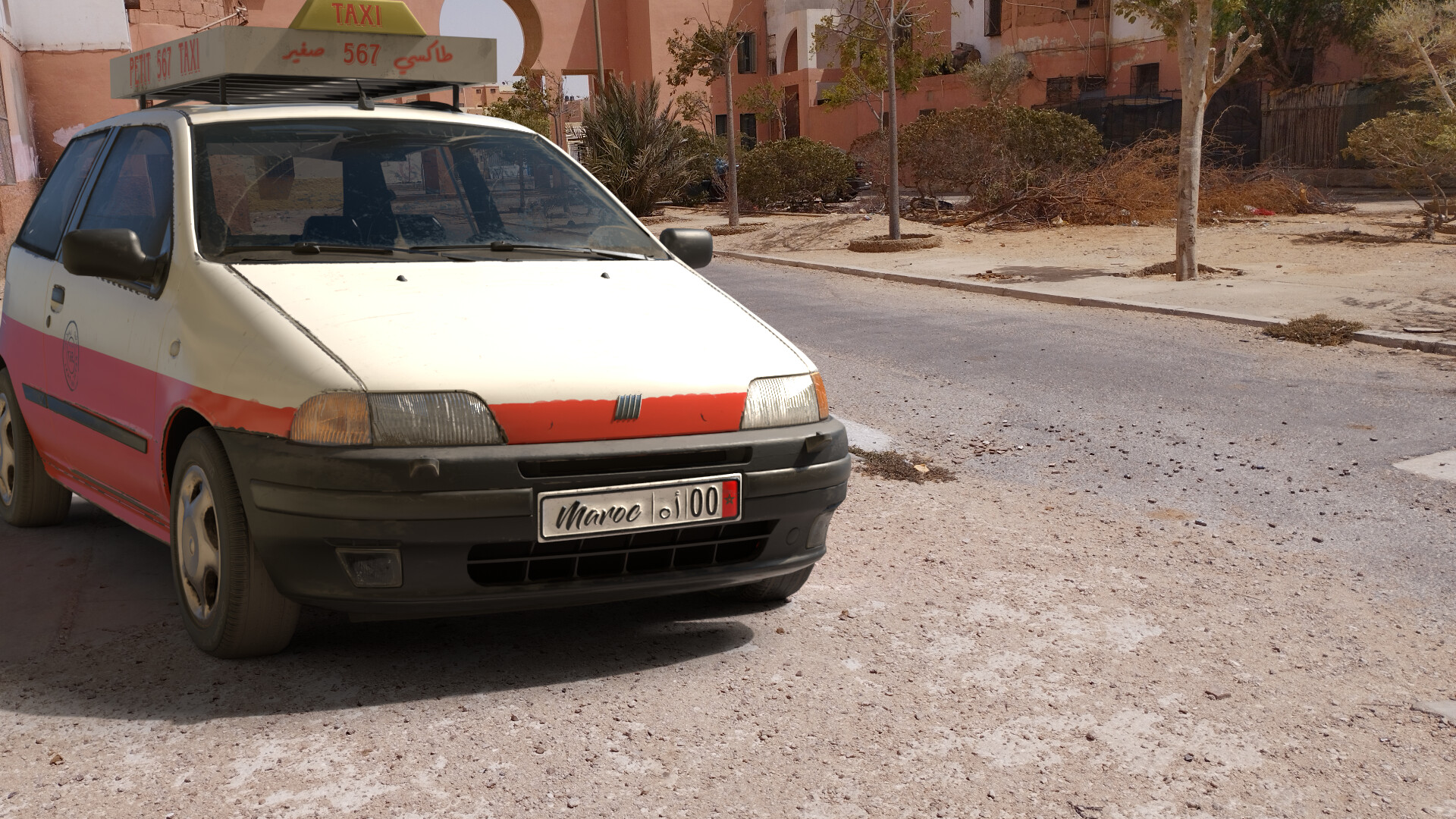 SvrMx - (Laayoune) Moroccan City Dusty Street Scene