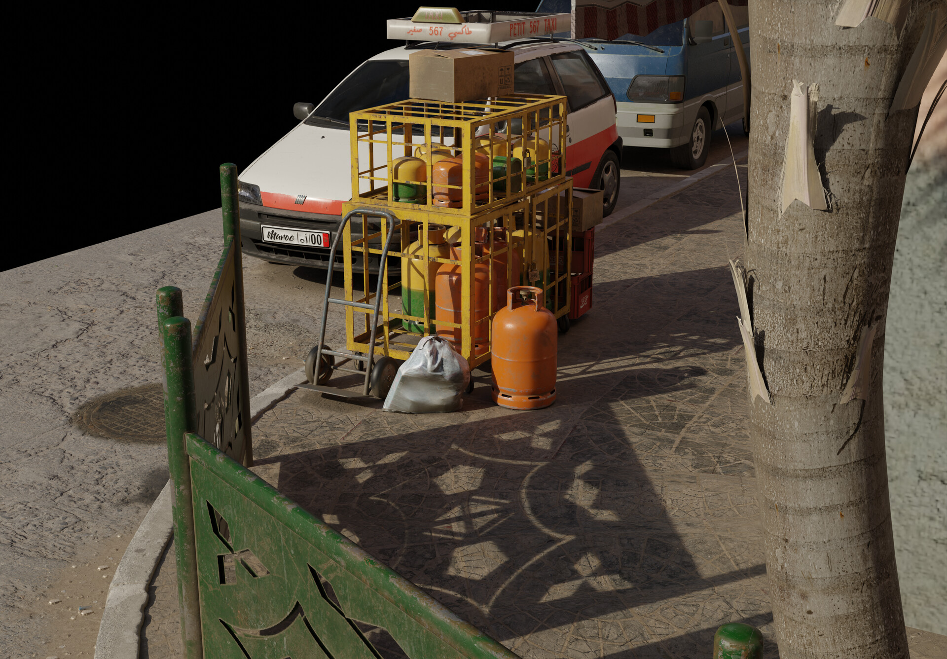 SvrMx - (Laayoune) Moroccan City Dusty Street Scene