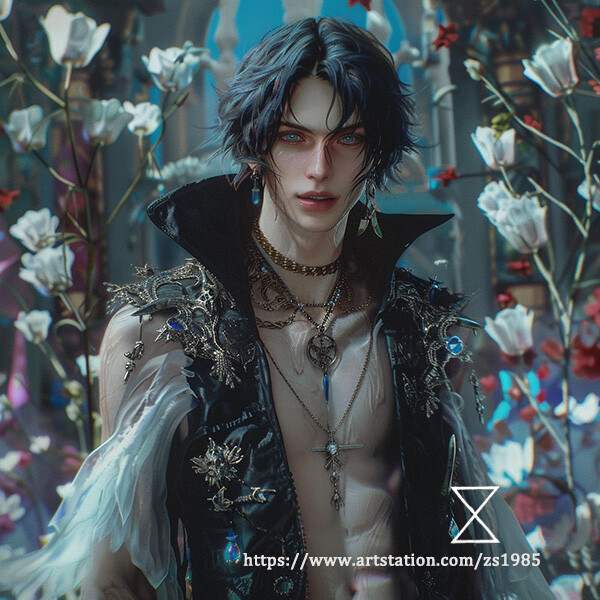 ArtStation - 鬼泣5（MYSTERIOUS V）神秘V_同人图_ruoxin zhang