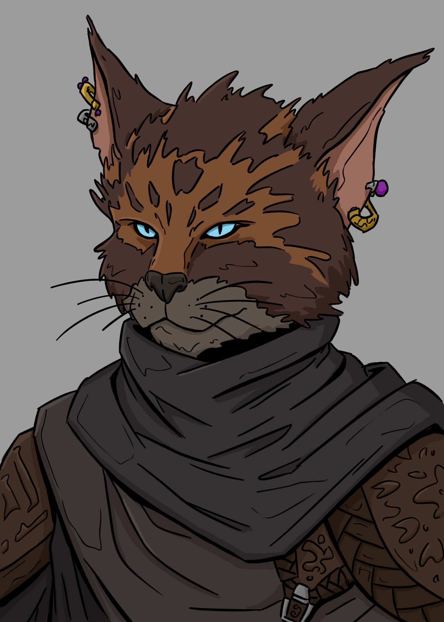 ArtStation - D&D Catfolk Character Portrait