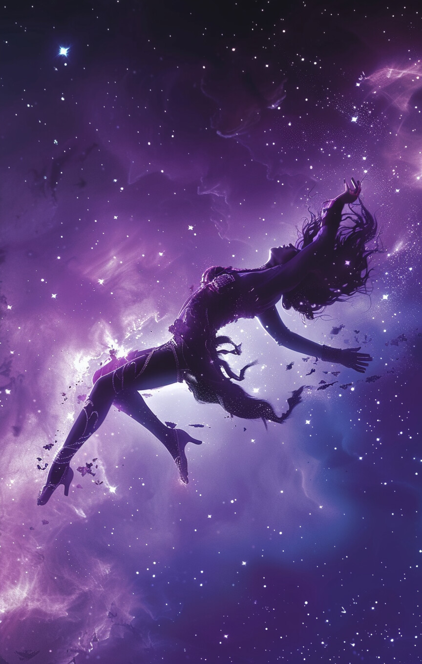 ArtStation - mage falling through the stars