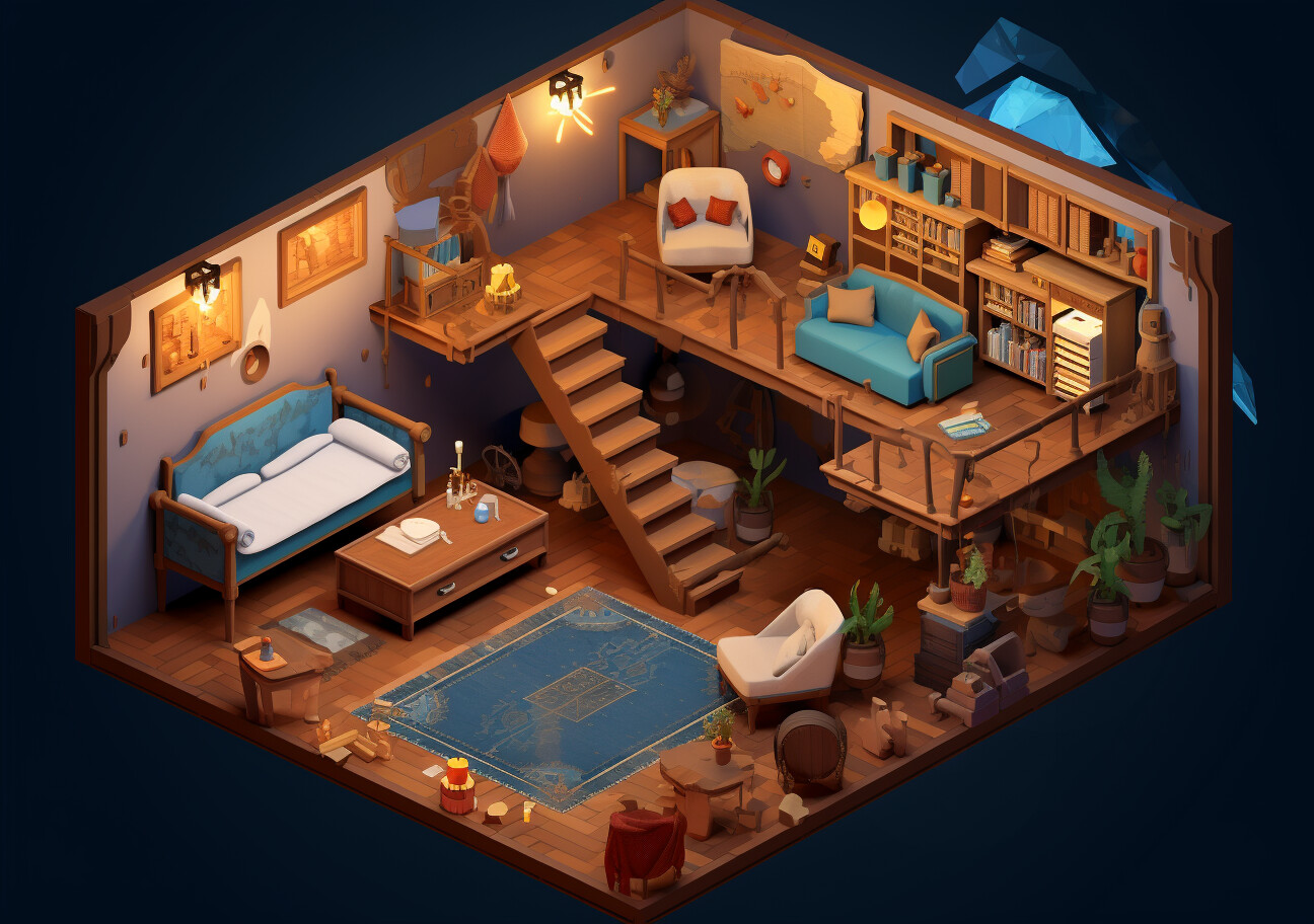 ArtStation - Isometric Rooms 1