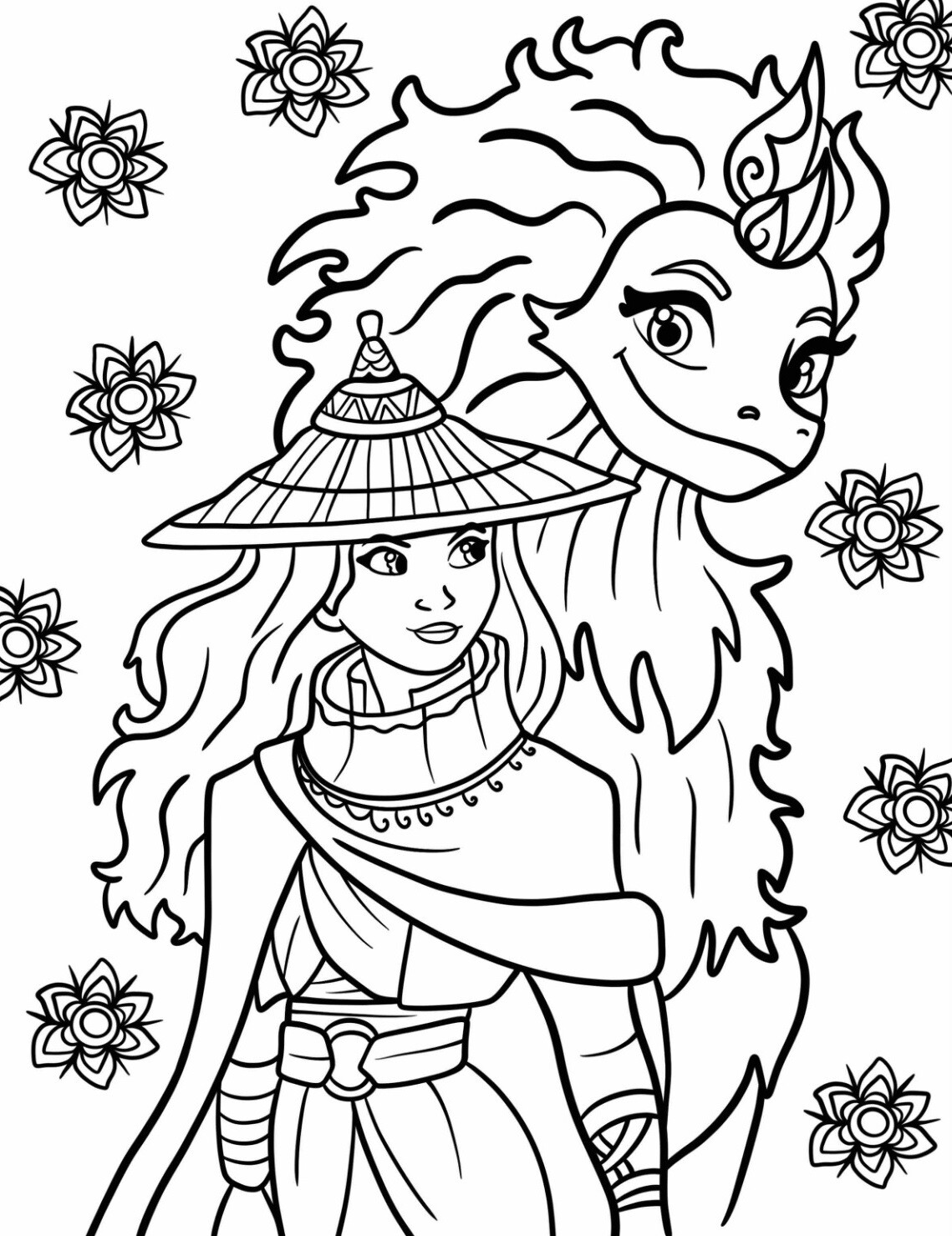 ArtStation - Dibujos Para Colorear Raya y el último dragón