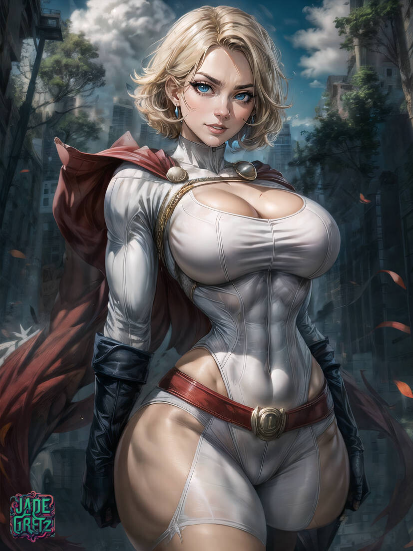 ArtStation - Power Girl: Might and Grace Unleashed by Jade Gretz