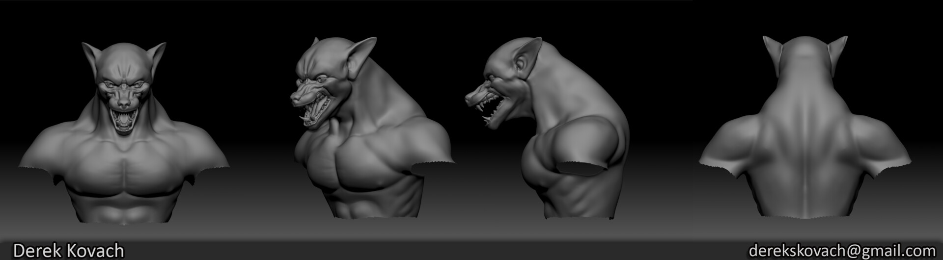 ArtStation - Werewolf Creature Study - Week 3