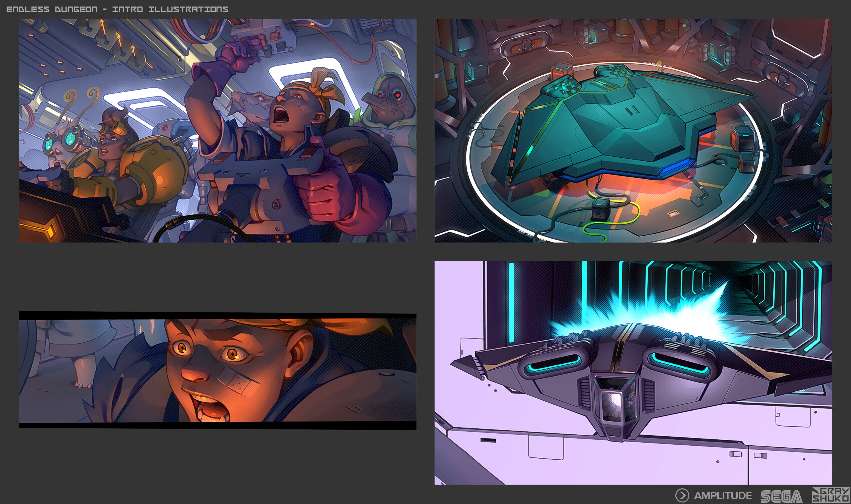 Gray Shuko - Endless Dungeon - Cutscene illustrations