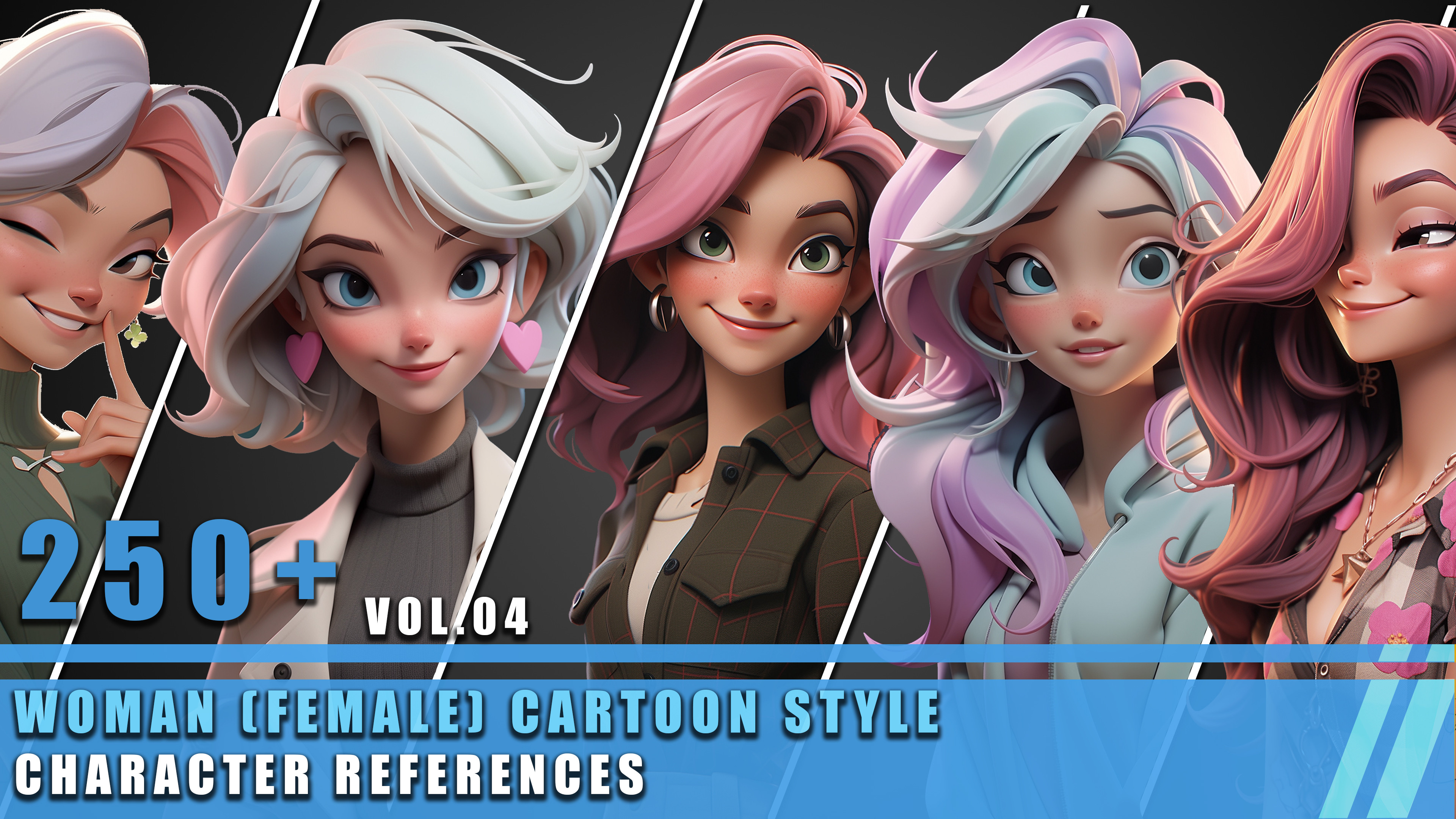 WaterLaw's Studio - 250+ Woman Female Cartoon Style - Character ...