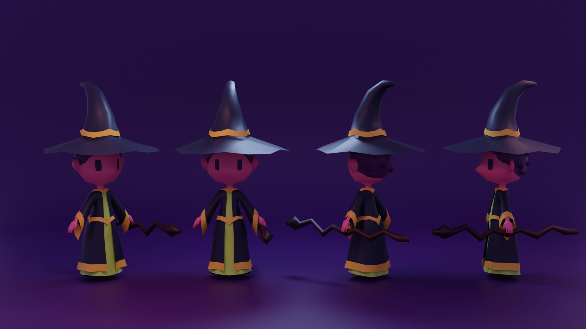 ArtStation - Low-poly Chibi 3D Mage