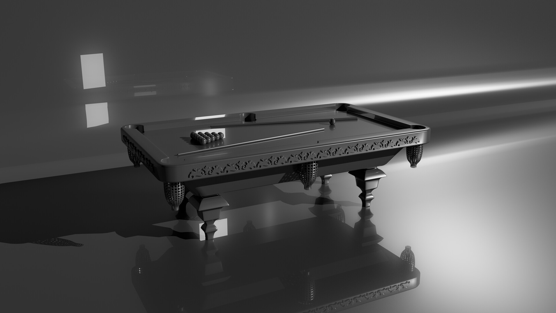 ArtStation - Billiard Table in Grey Dimensional World