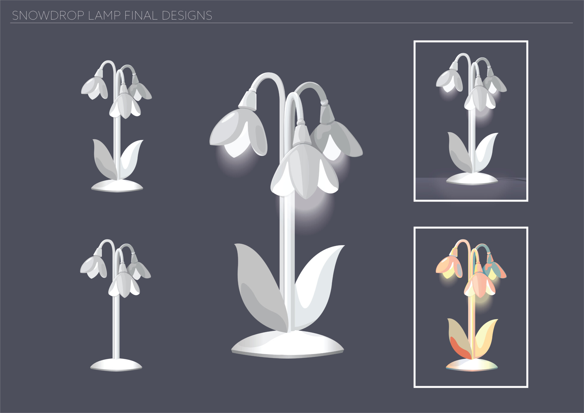 ArtStation - SnowDrop Lamp Mock Product Design