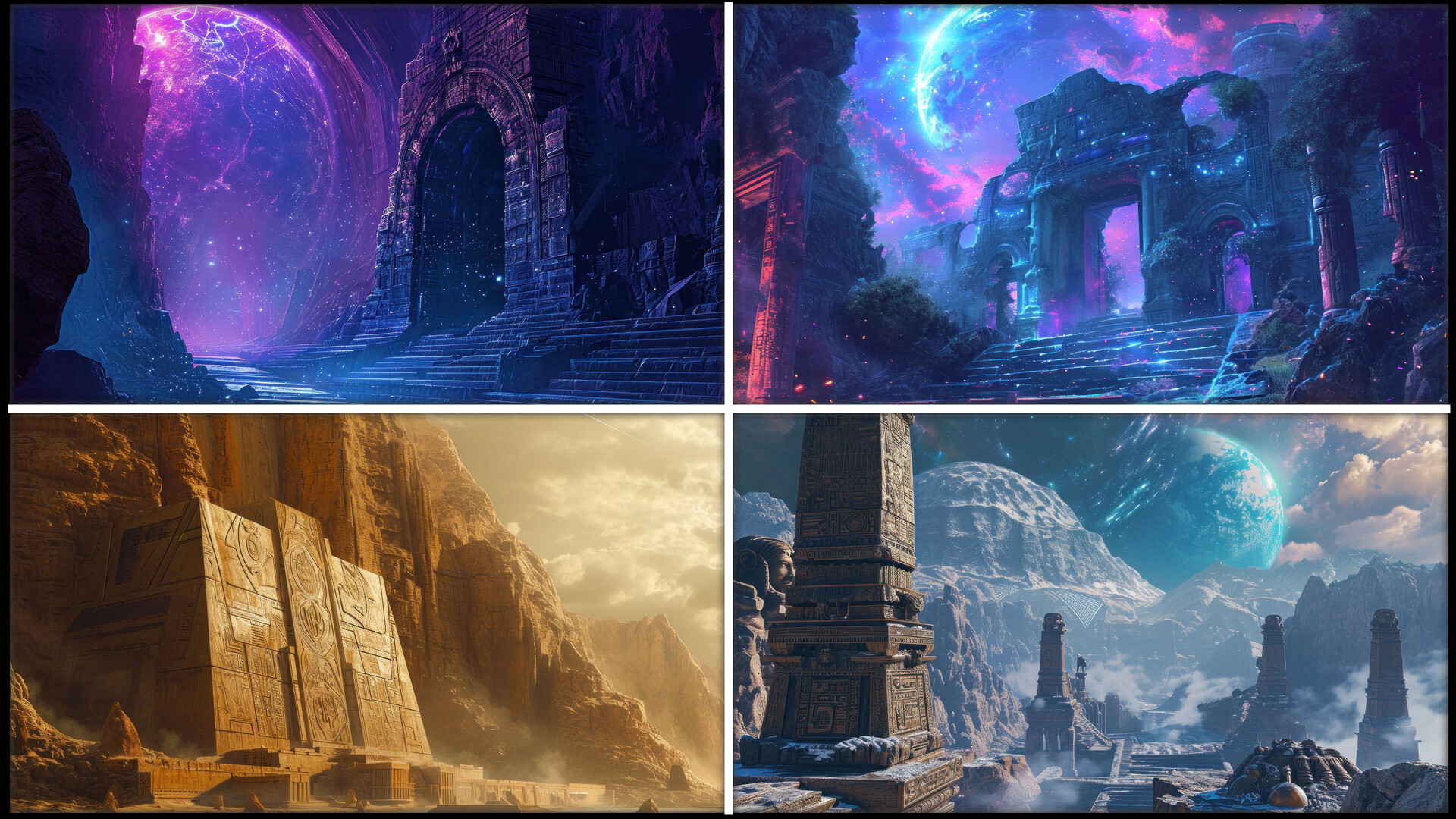 Ferial Concept - 🔹220 Hieroglyphic Cosmos Environment Concept Reference ...